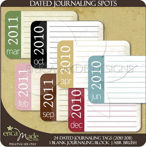 Digital Scrapbooking Supplies: Date Journal Spots - Confessions of a ...